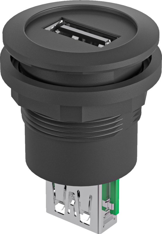 RRJ_USB3_SW_AA | panel jack | USB 3.0 socket type A / 9-pin | IP65