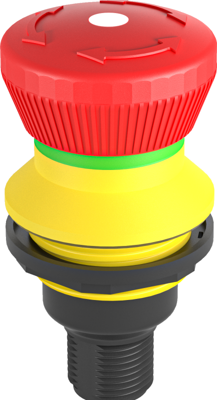 FRVKLOO_C233 | Illuminated emergency stop with integrated 8(6)-pole M12 ...